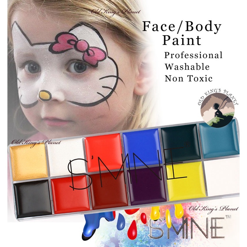 Face Paint ISMINE 12 Color Halloween 12色 人体彩绘油彩 Body Art Oil Painting ...