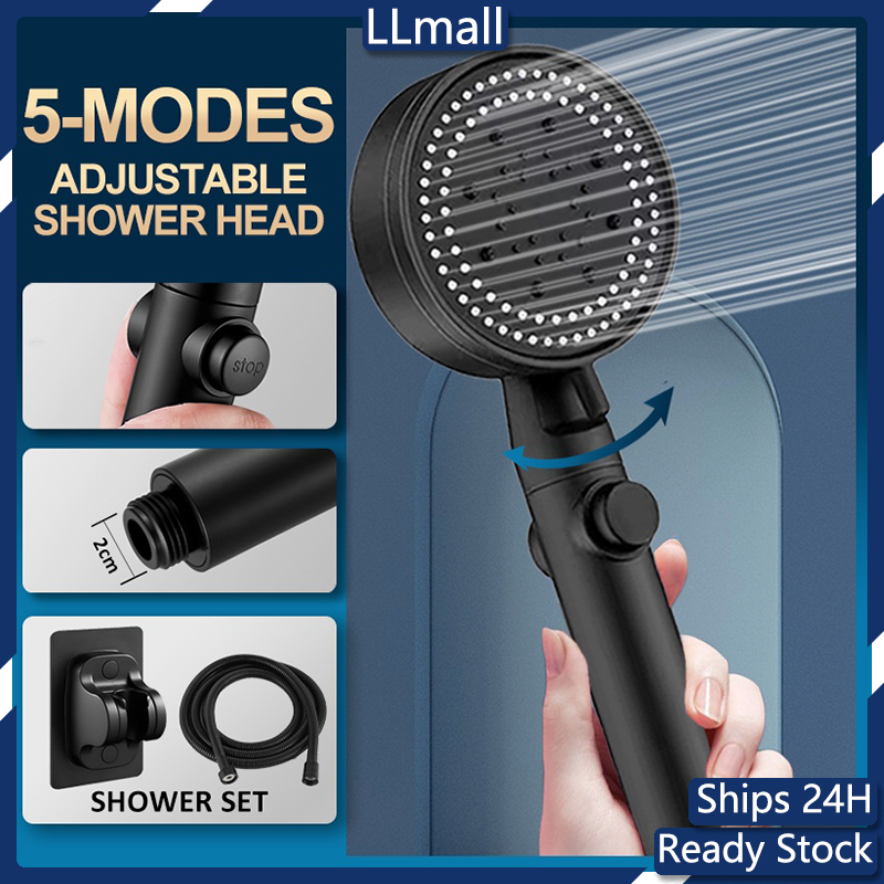 Multi-Functional High Pressure Shower Head with 5 Modes / One-Click ...