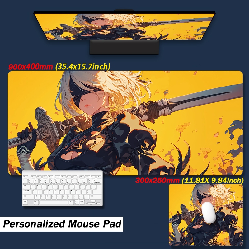 NieR：Automata 2B Mouse pad | Extended Gaming Mousepad | Waterproof Non ...