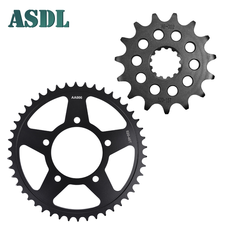 ASDL Motorcycle 520-46T 15T Carburized steel material Rear Sprocket for Suzuki SV650 L6 A-L9 ABS ...