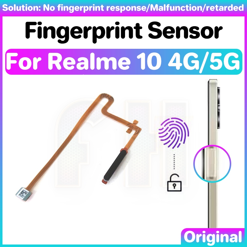 Fingerprint Sensor for realme 10 4G 5G touch id sensor home return key ...