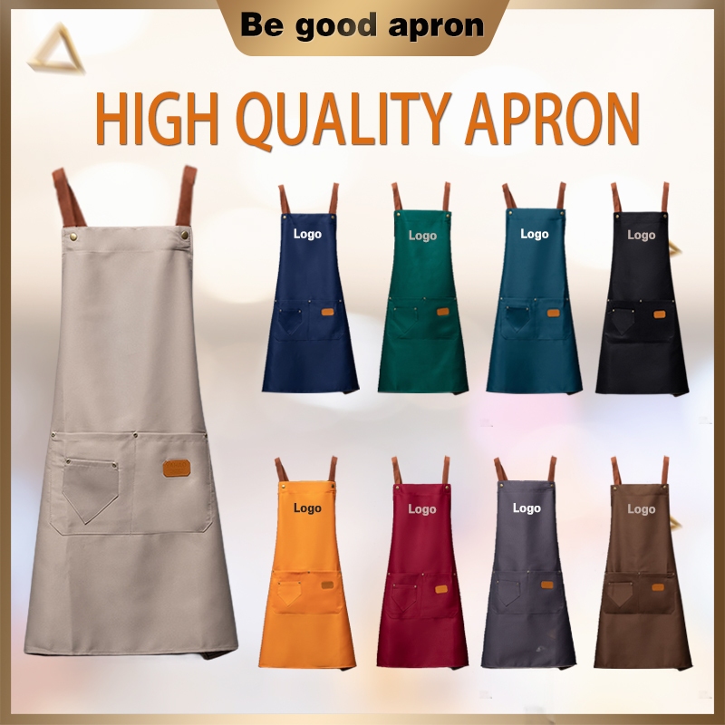 Ready Stock apron customized name logo waterproof apron milk tea shop ...