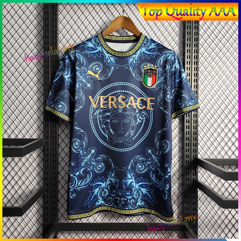 Fans Issue Italy Jersey 2023 Co branded Navy Blue Shirt | Shopee Malaysia