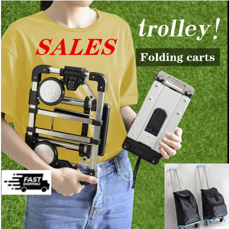 【Genuine sale】 Folding carts Storage carts Mini grocery shopping ...