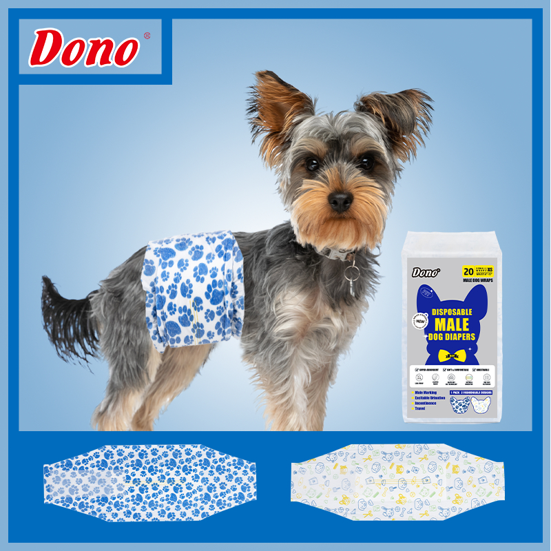 Dono Pet Diaper Pack Full Wrap and Belly Wrap (20 pcs per pack) for ...