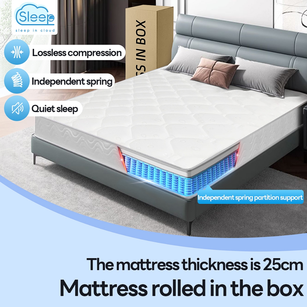 Individual Pocket Spring Mattress 25cm thick (King/Queen/Super Single ...