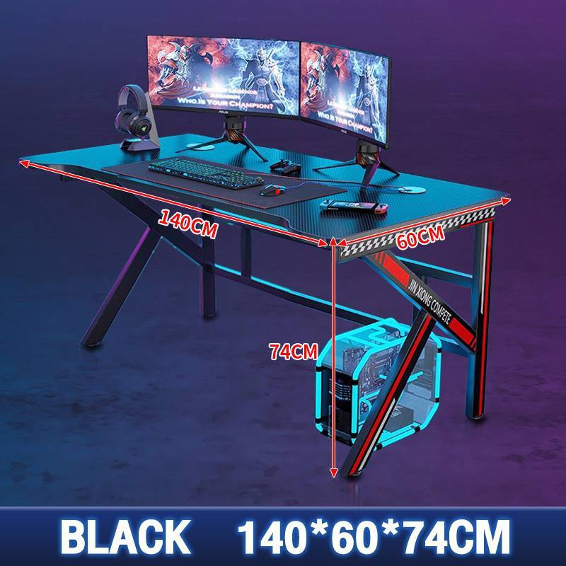 140/120/100cm Computer Gaming Table Office Desk Study Table Meja ...