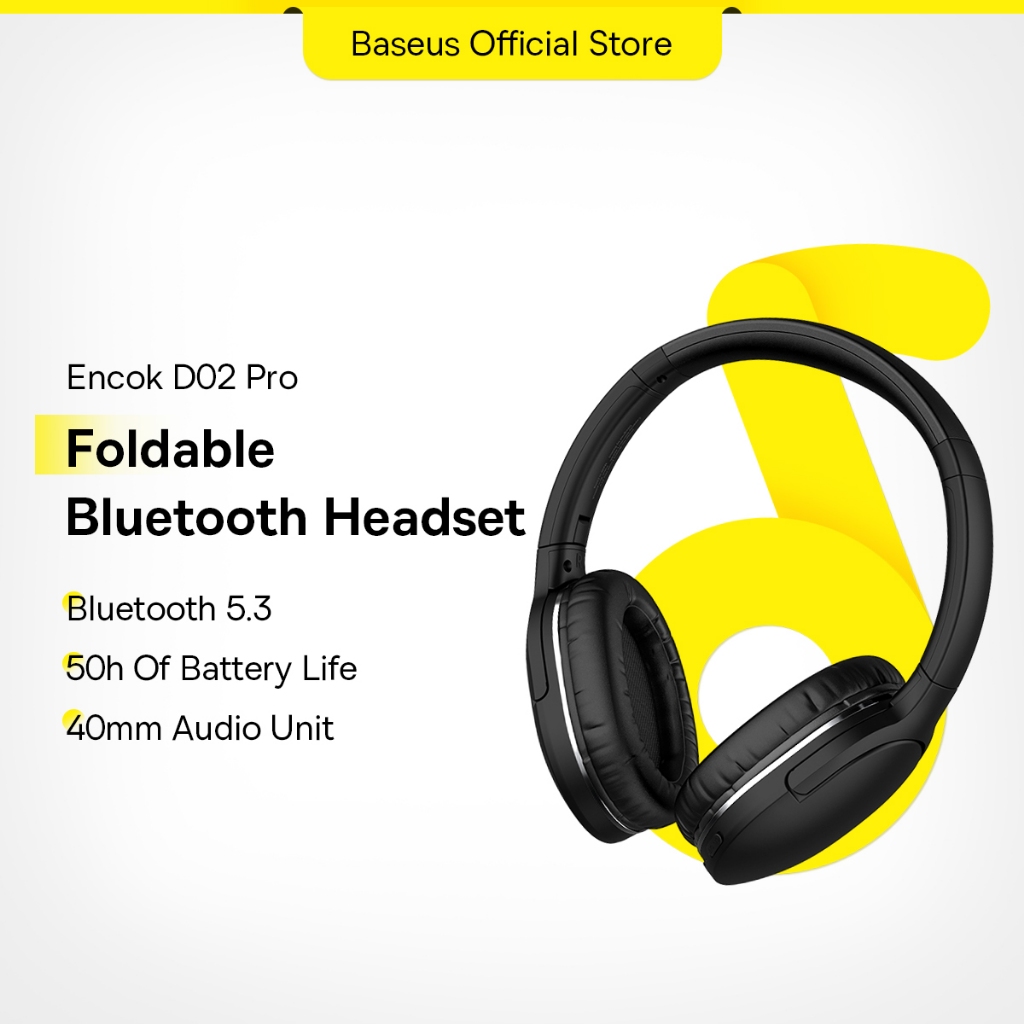 Baseus D02 Pro Bluetooth Earphones Stereo Wireless 5.3 HiFi Foldable ...