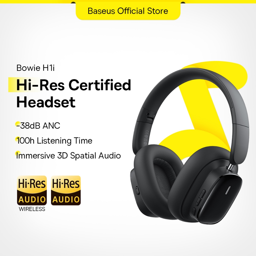 Baseus H1i Wireless Headphones ANC Bluetooth 5.3 Headsets 38db Active ...