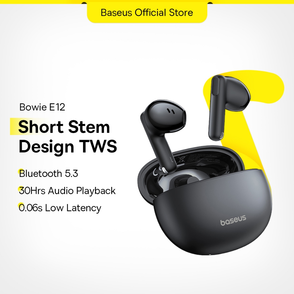 Baseus Bowie E12 TWS True Wireless Bluetooth5.3 Earphones Headphones | Shopee Malaysia