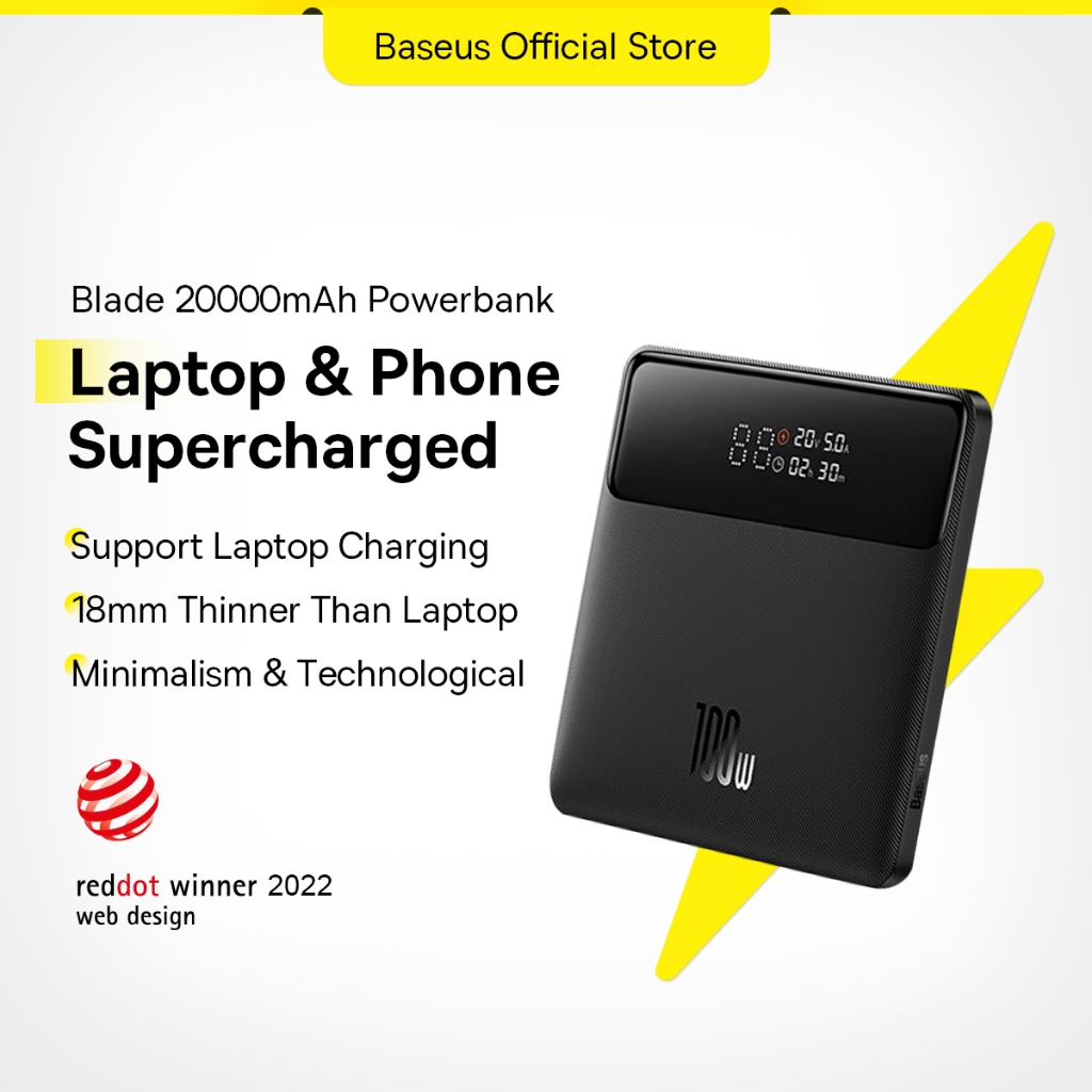 Baseus Blade 20000mAh 100w 2023 New Laptop Power Bank Dual Port Fast ...