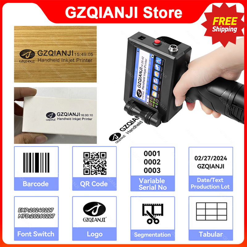 INKP01 Inkjet Printer Date Time Coder Handheld Code Logo Label Maker on ...