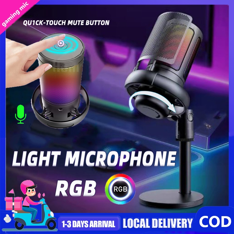USB condenser microphone RGB microphone noise reduction microphone ...