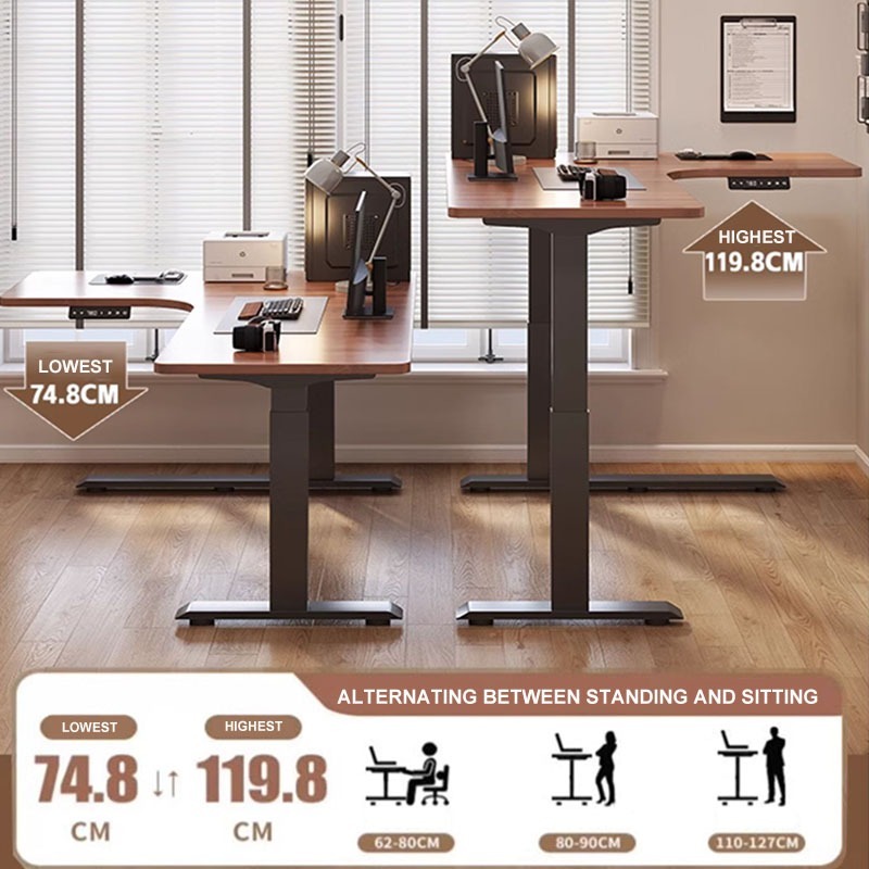 Electric L Height Adjustable Shape 180cm Standing Desk Ergonomic Office ...