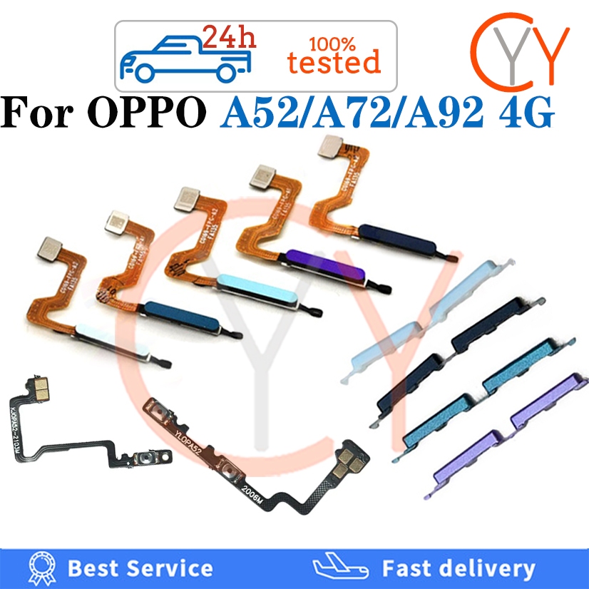 For OPPO A52 A72 A92 4G Back Home Button Fingerprint Scanner Sensor ...