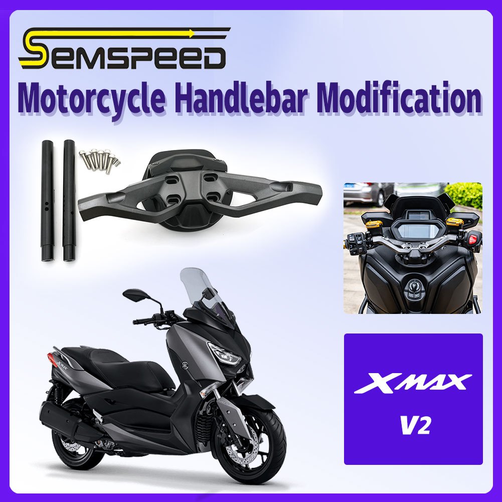 【SEMSPEED】For Yamaha XMAX v2 2023-2024 Motorcycle Handlebar Motorbike ...