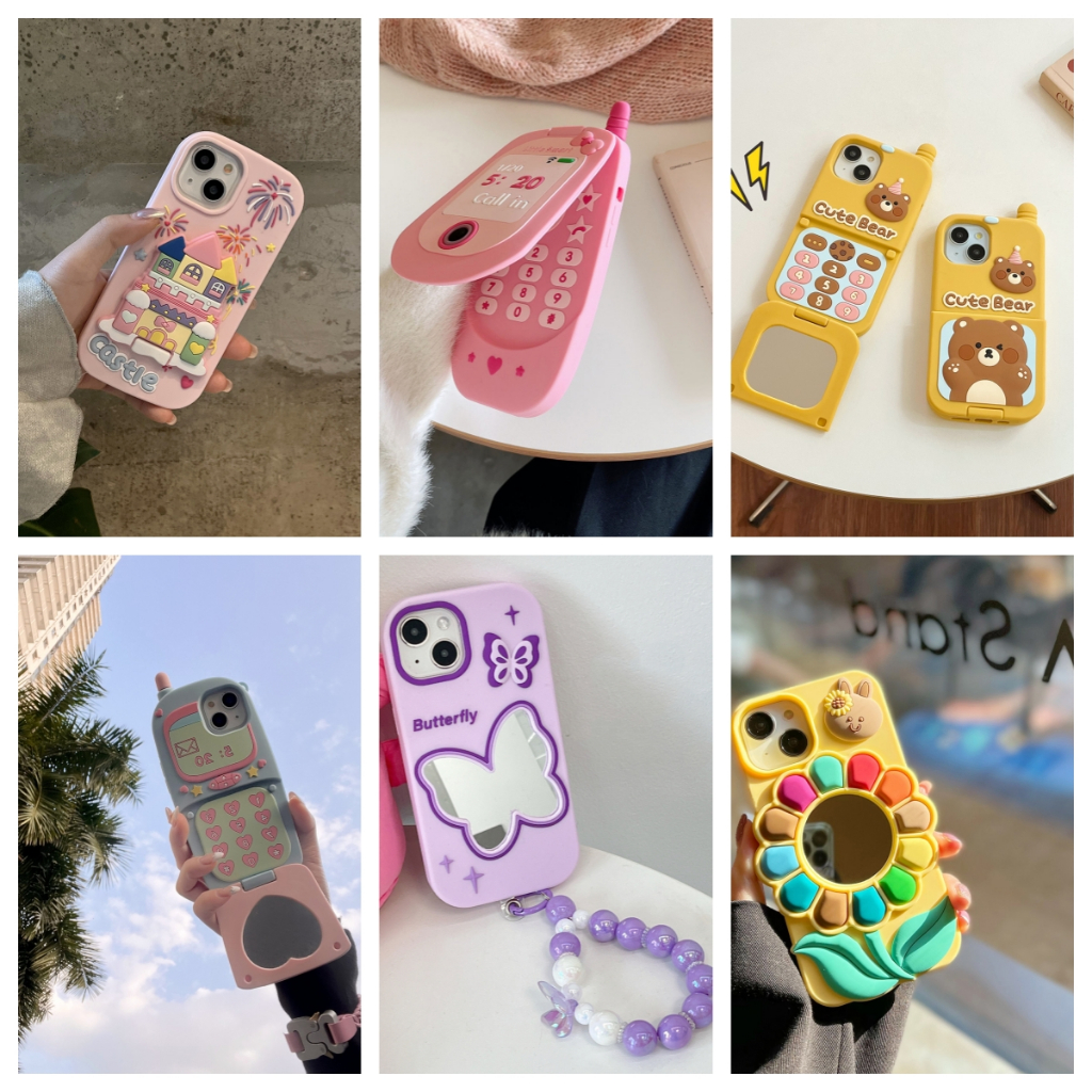 Suitable for IPhone 11 12 13 Pro Max 14 15 Phone Case Cute Phone Case Cute 3D Cartoon Sunflower ...