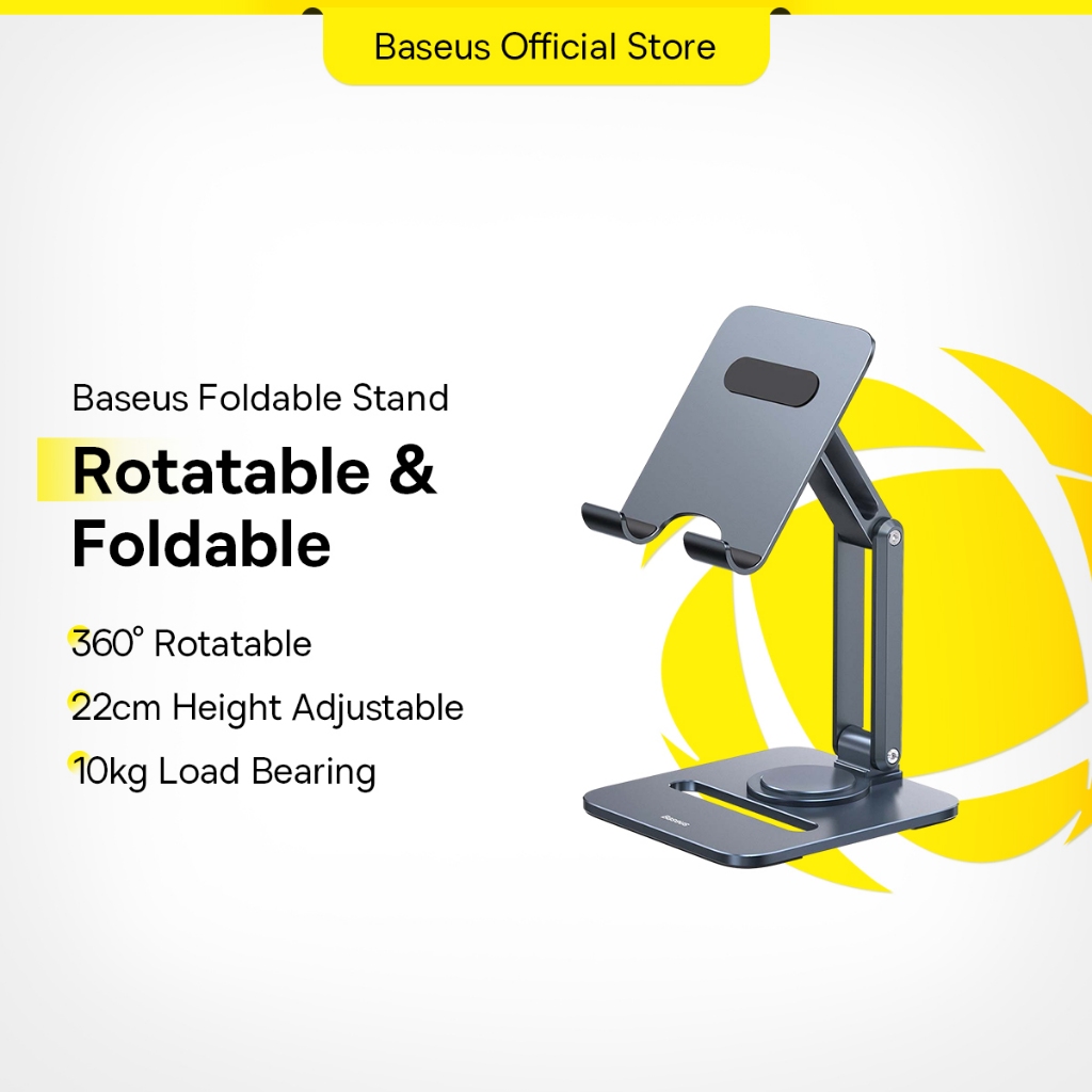 Baseus Desktop Biaxial Foldable Metal Tablet Holder Rotatable for iPad ...