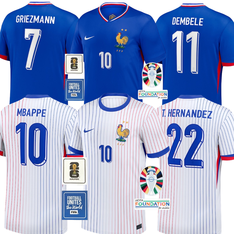 France 2024 European Cup Home & Away Men's Football Jersey S-4XL ...