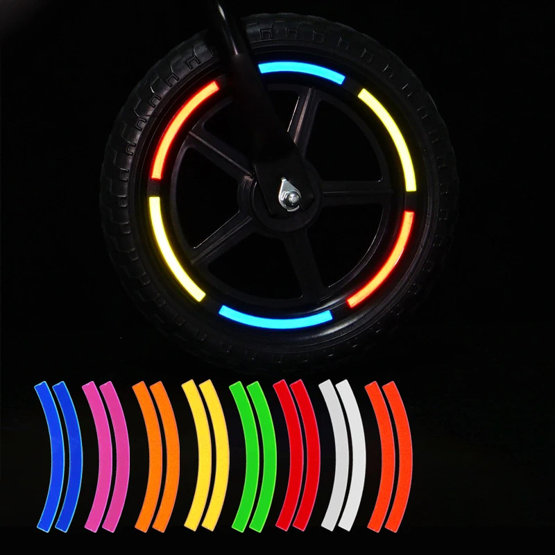 Bike Tire Rim Reflective Sticker Night Safety Warning Strip Motorcycle ...