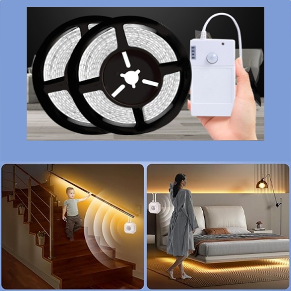 Soft light human body sensor light strip leds trip light 4.5V low ...