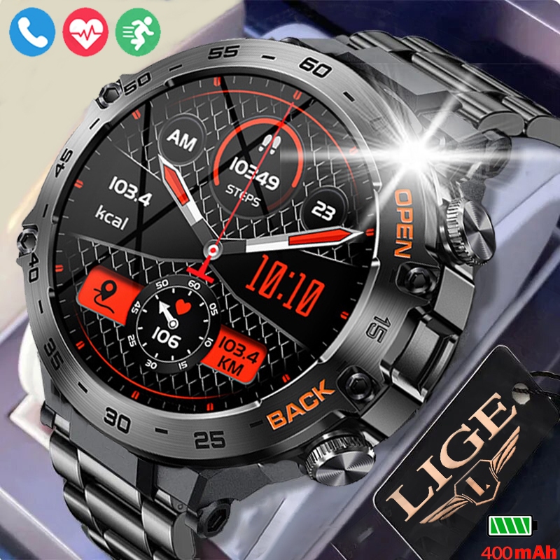 LIGE Bluetooth Call Smart Watch Original Men 100+ Sports Multifunction ...