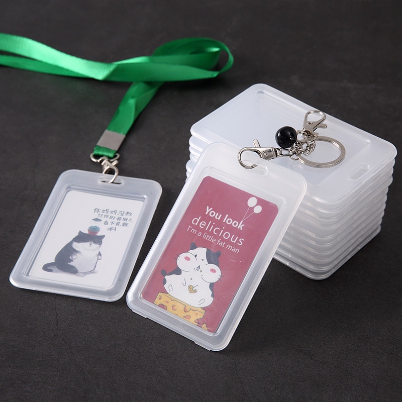Transparent ID Card Holder IC Card Holder Bus Card Student ID Plastic ...