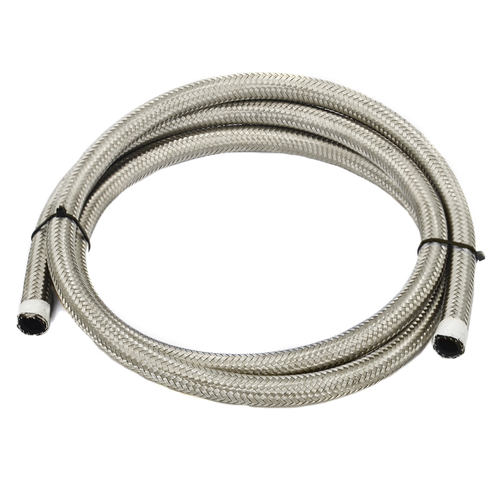 Universal 1M AN Racing Fuel Hose Stainless Steel Braided Brake Fuel Oil ...