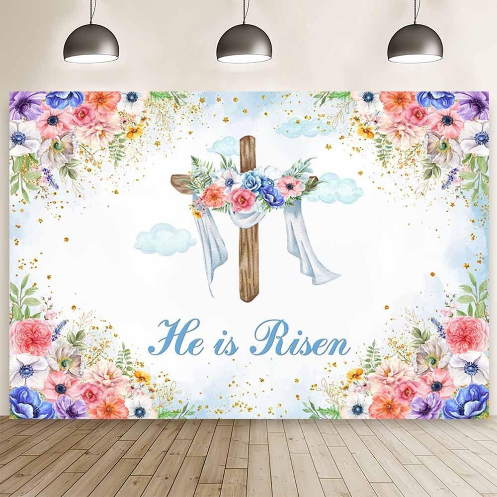 Easter He is Risen Photography Backdrop Religious Jesus Resurrection ...