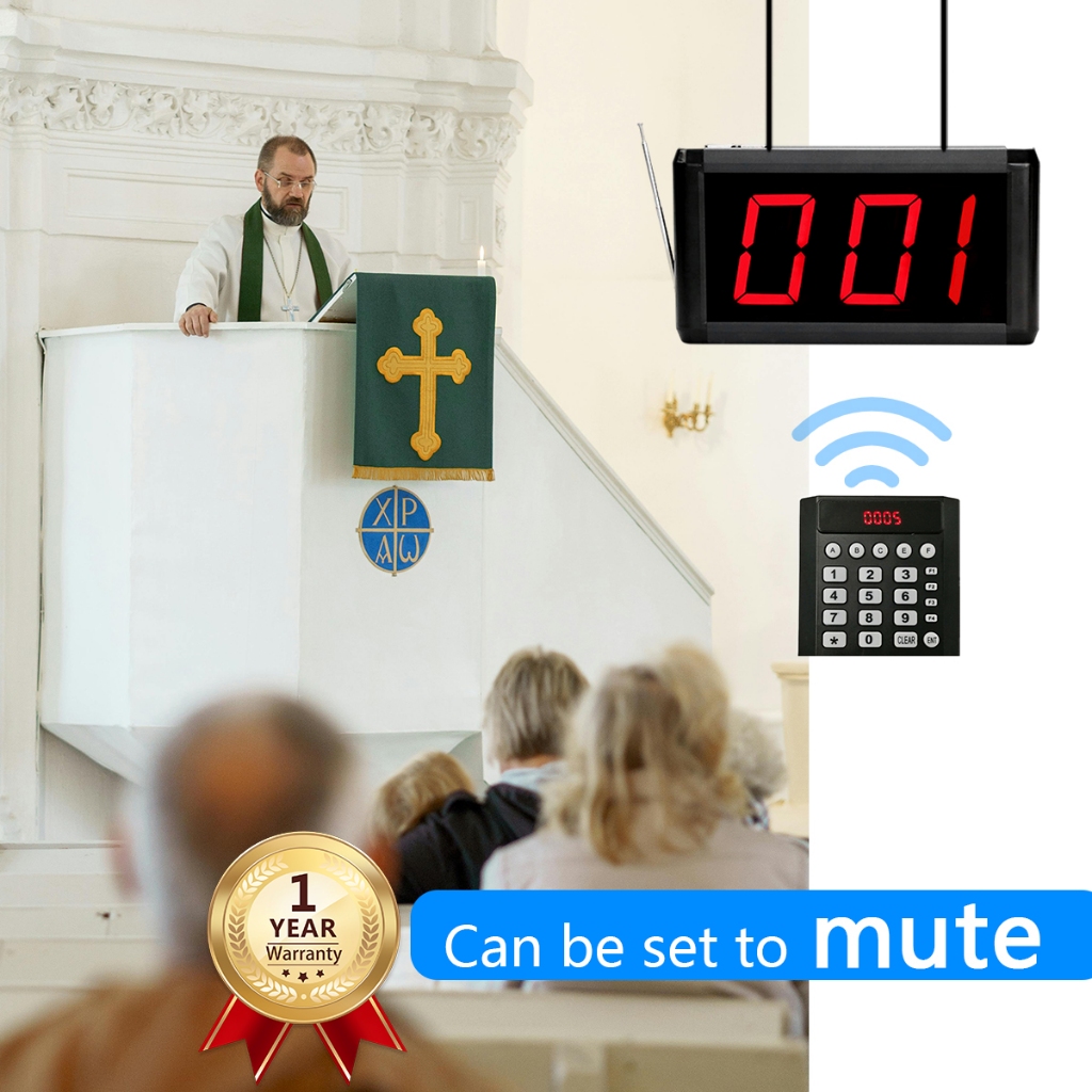 Church Call System for Pastors Pager Long Range Waiting Number Can be ...