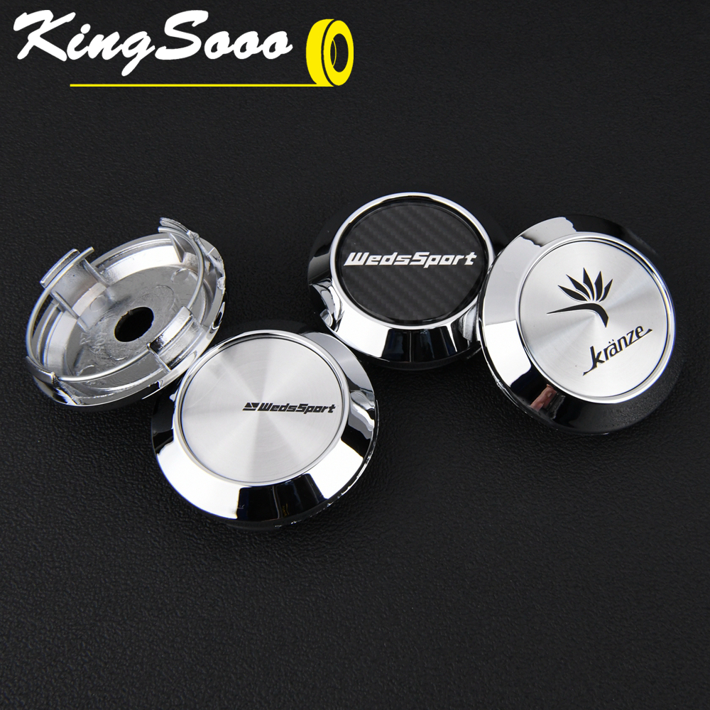 4PCS JDM Cap Sport Rim Cover Clip 60mm KRANZE Emblem Sticker Wedssport ...