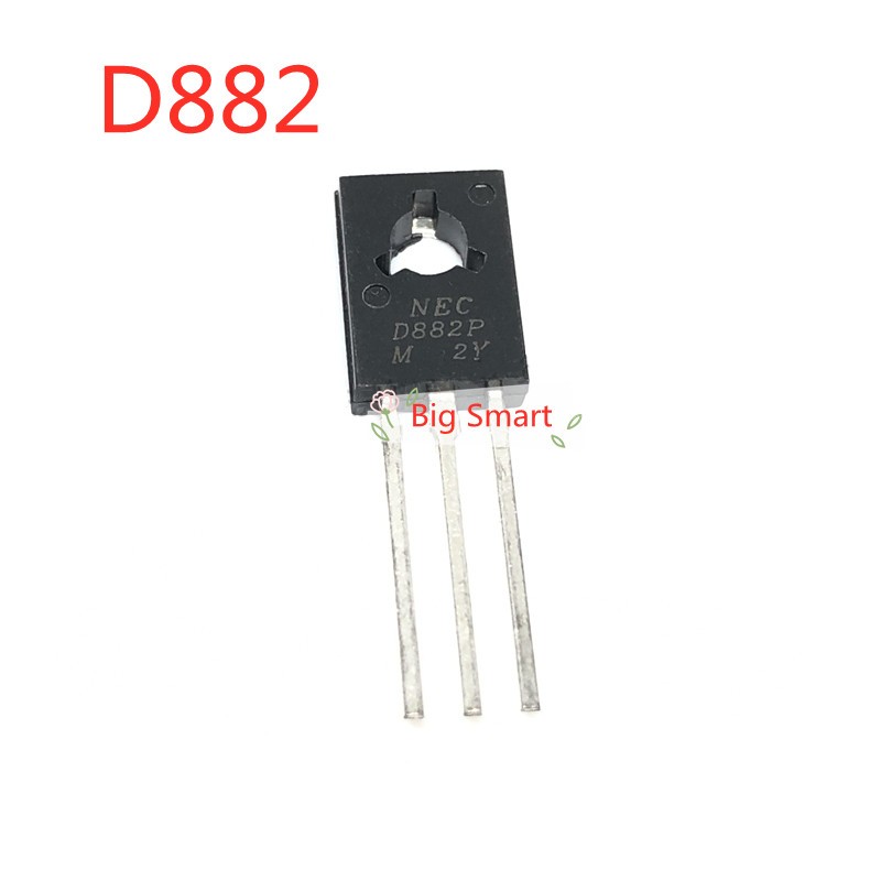 10 pcs 100 pcs D882P 2SD882P TO-126 D882 2SD882 3A 40V NPN power ...