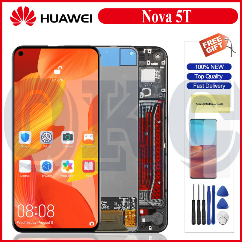 Original For Huawei Nova 5T LCD with Frame Display Touch Screen ...