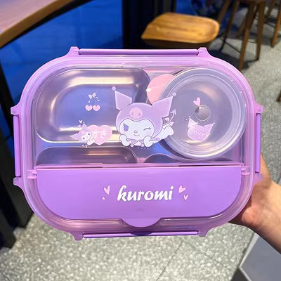Kuromi children insulated lunch box 304 stainless steel Meals Fresh in ...