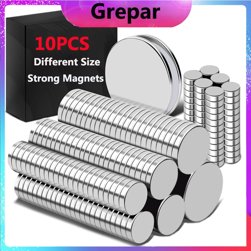 10 Pcs Super Strong Neodymium Disc Magnets, Small Magnets for Dry Erase ...