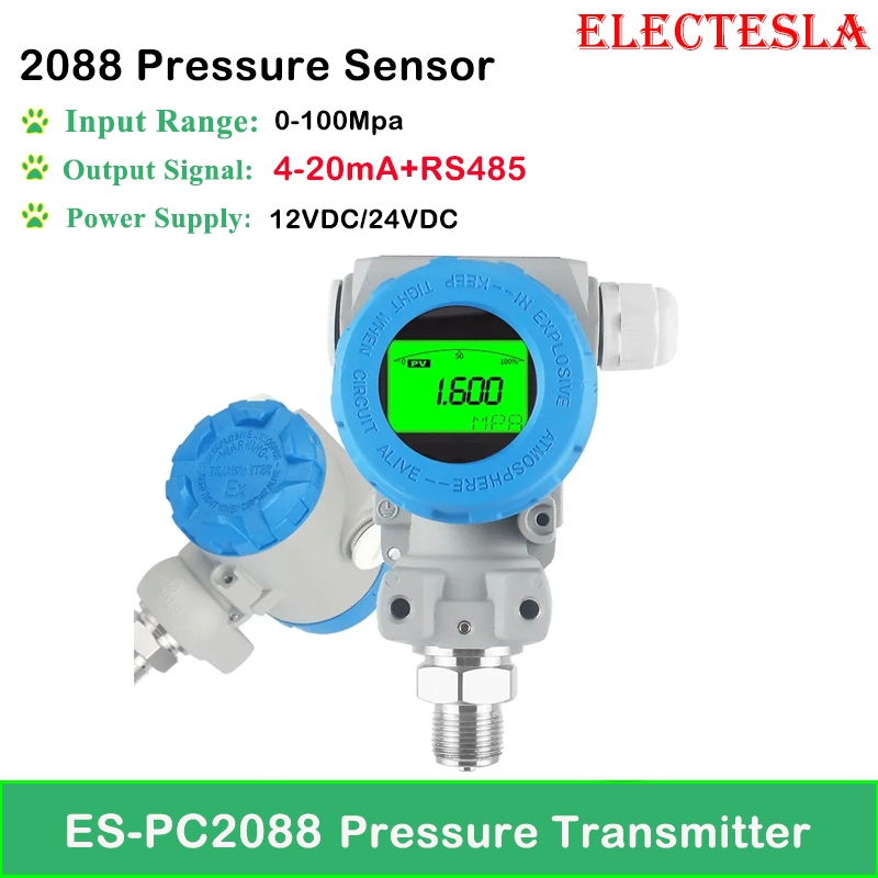 LCD Pressure Transmitter 1Mpa 1.6Mpa Oil pressure, Air pressure, Water ...