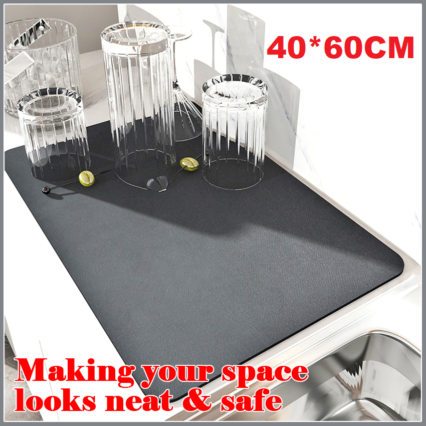 Absorbent Pad Table Mat for Countertop Wash Basin Sink Absorbent Pad ...