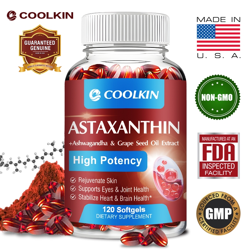 Triple Strength Vegan Astaxanthin Supplement - for antioxidant activity, skin and eye health ...