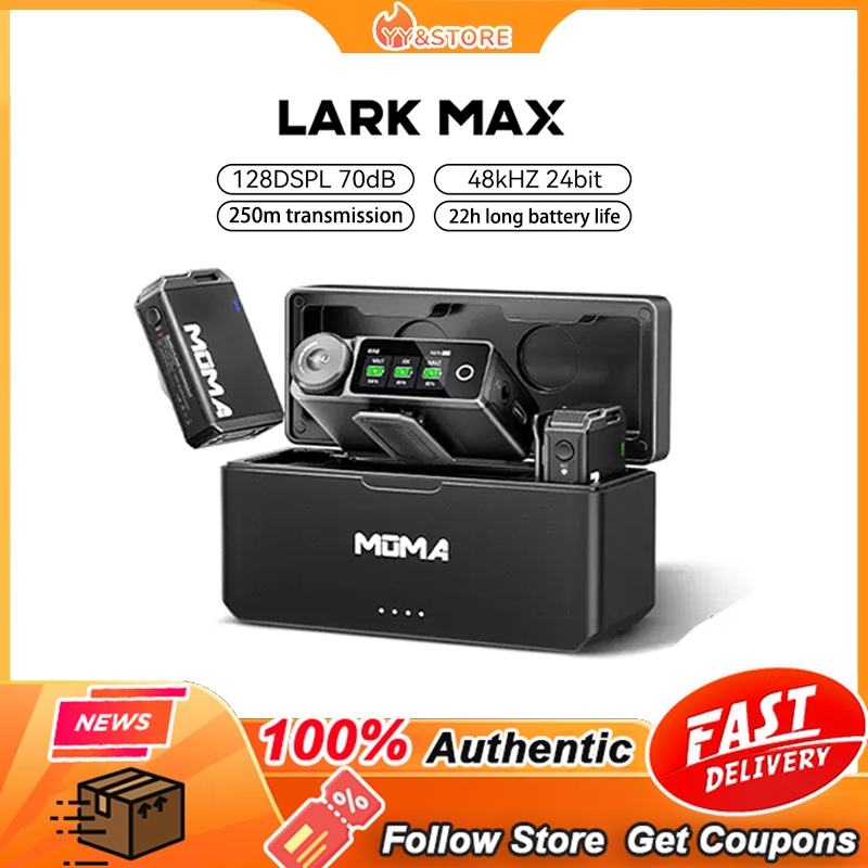 【MOMA】 LARK MAX Wireless Lavalier Microphone Mobile Camera Noise ...
