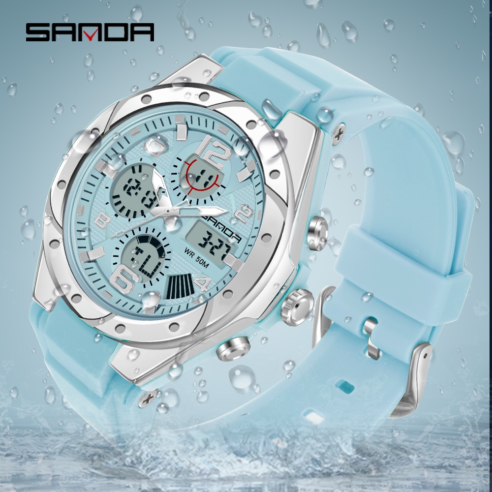 SANDA Brands Female Fashion Chrono Sport Watch Waterproof Complete ...