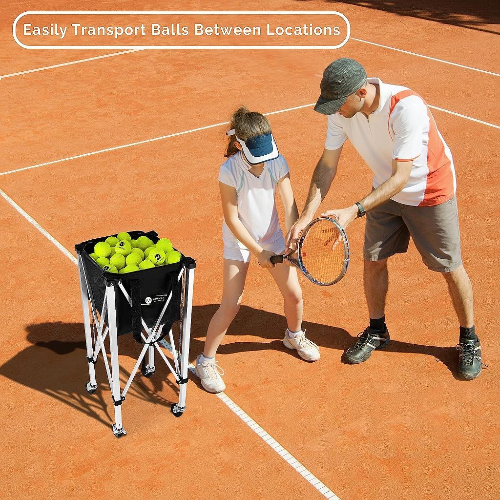Ball Hopper Tennis Ball Cart Lightweight Sports Teaching Cart Carry ...