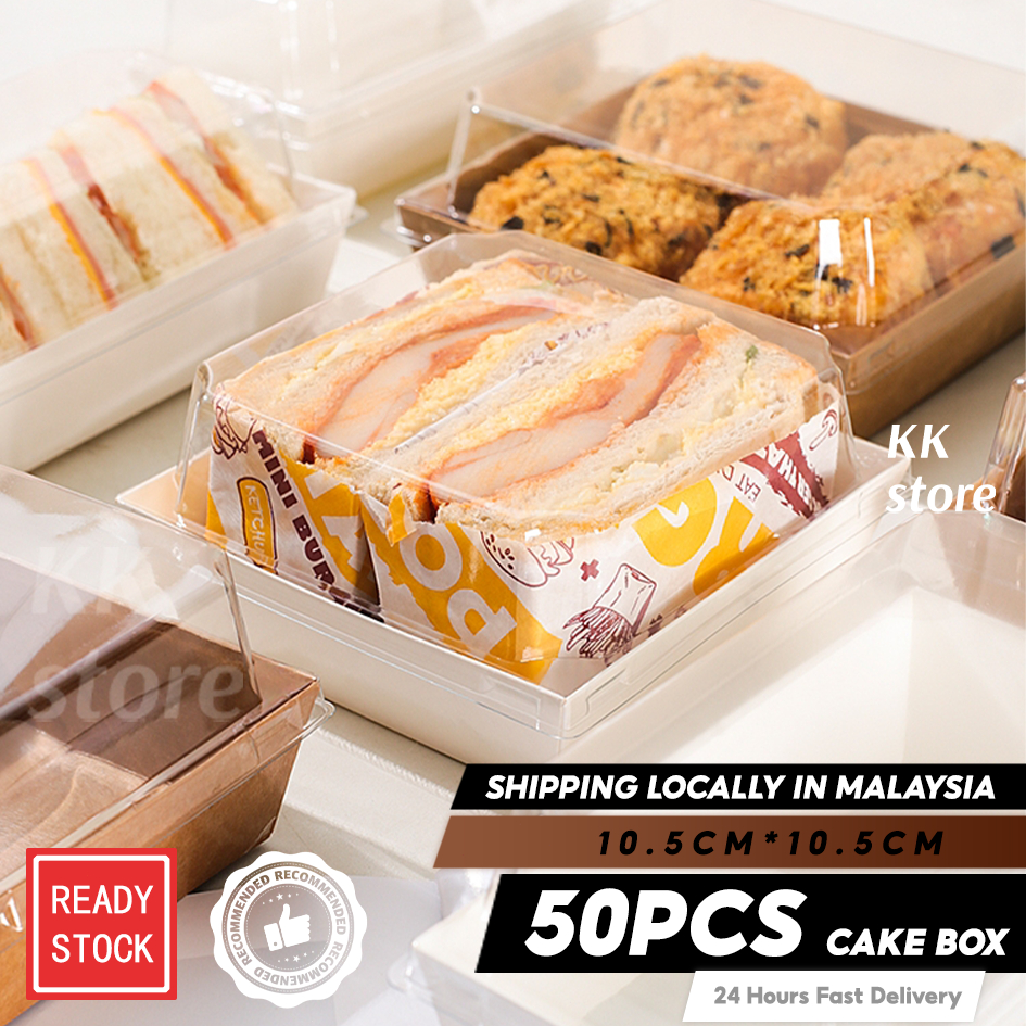 𝑲𝑲 50PCS Kotak Kek/Food Box/Dessert Box/Mini Cake Box/Packaging Cake ...