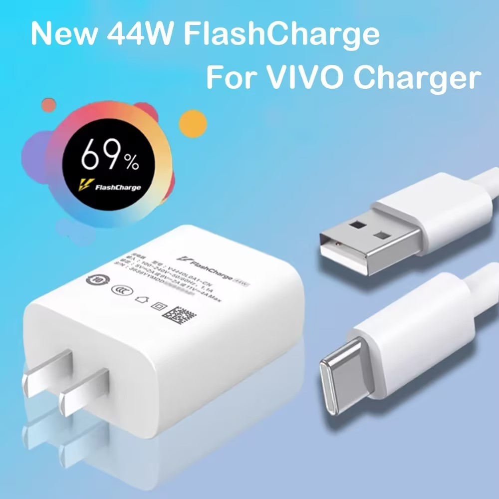VIVO 44W Flash Charging Fast Charger Type C cable 11V/4A adapter For ...