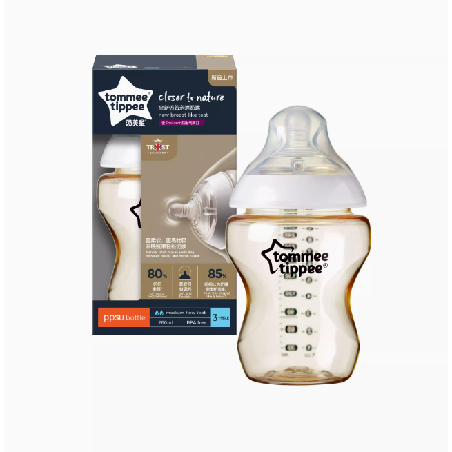 Tommee tippee close to natural anti colic PPSU bottle baby feeding bottle 150/260ml | Shopee ...