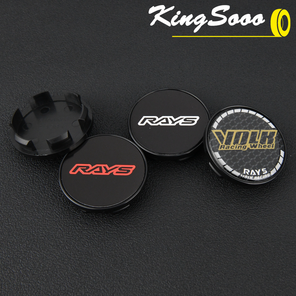 4PCS RAYS Wheel Center Cap Clip 53mm OD / 48mm VOLK Racing Emblem ...