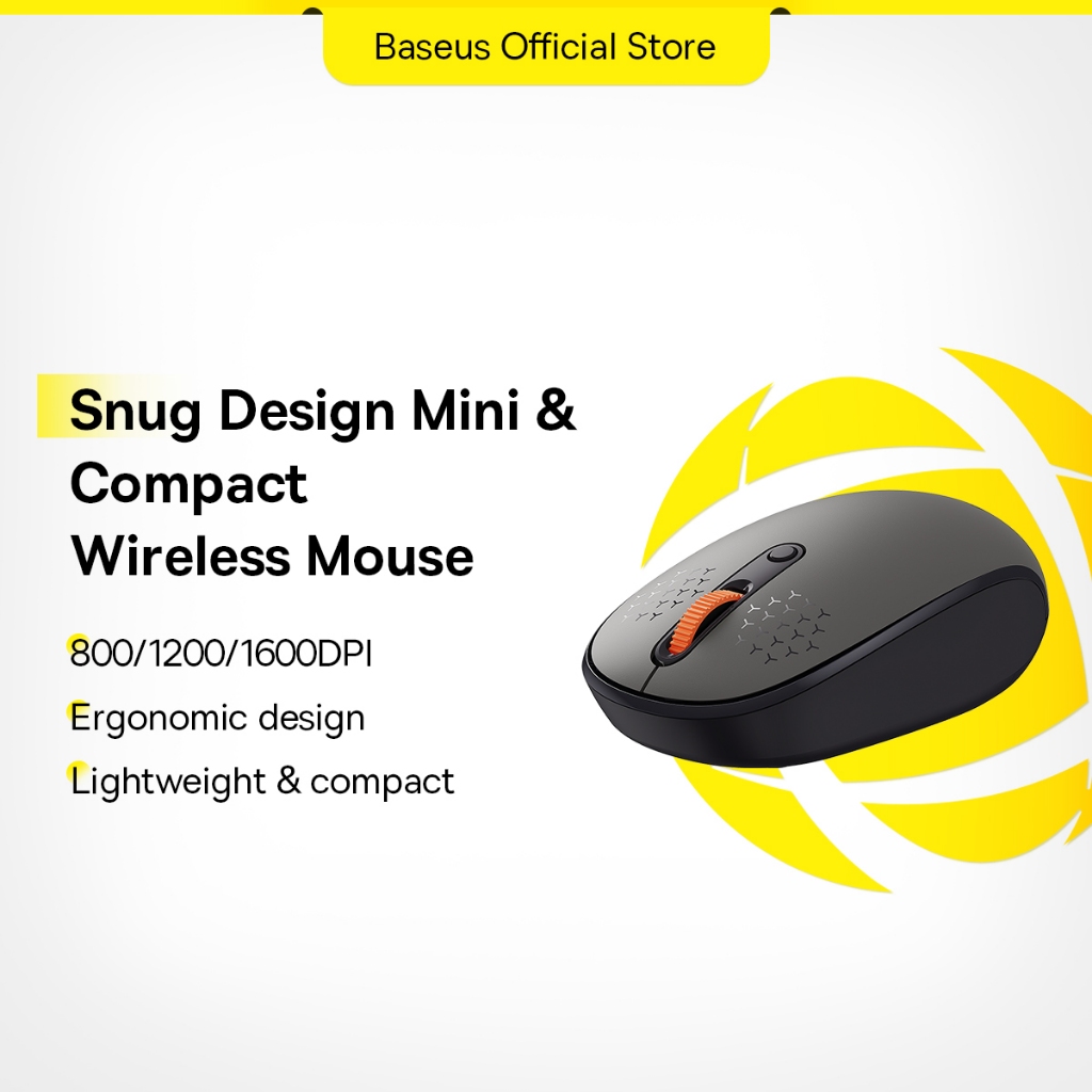 Baseus F01A Silent Mouse with 2.4GHz Optical Ergonomic PC Gaming Mice ...