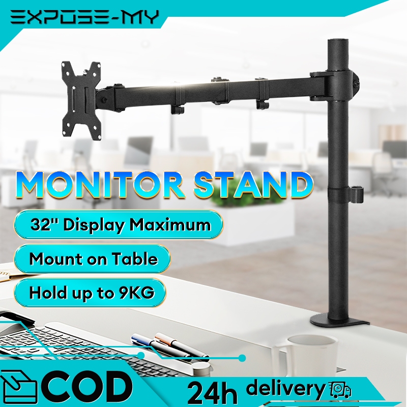 EXPOSE Adjustable Single Arm Dual Arms Monitor Stand (10"-27") | Shopee ...
