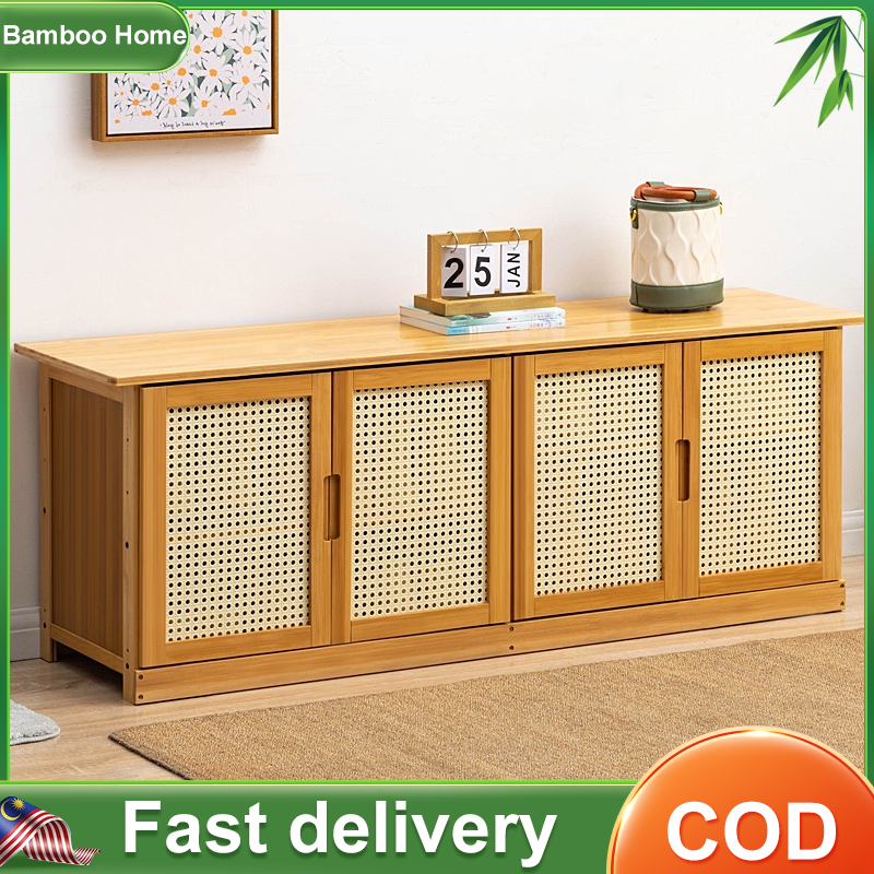 Bamboo Bench Shoes Rack Shoe Changing Stool Shoe Cabinet Multi ...
