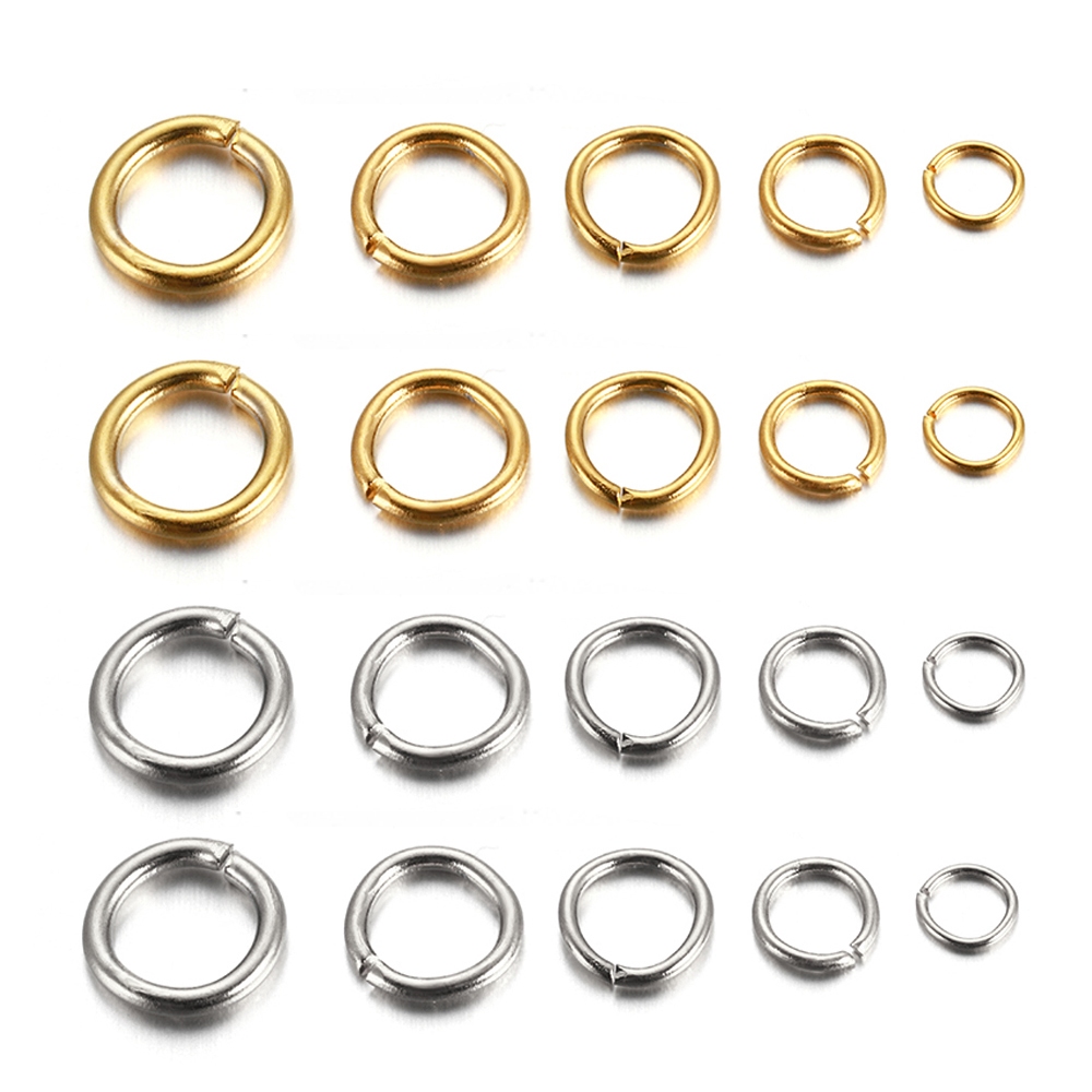 100pcs/200pcs 4-8mm Stainless Steel Open Jump Rings Split Rings ...