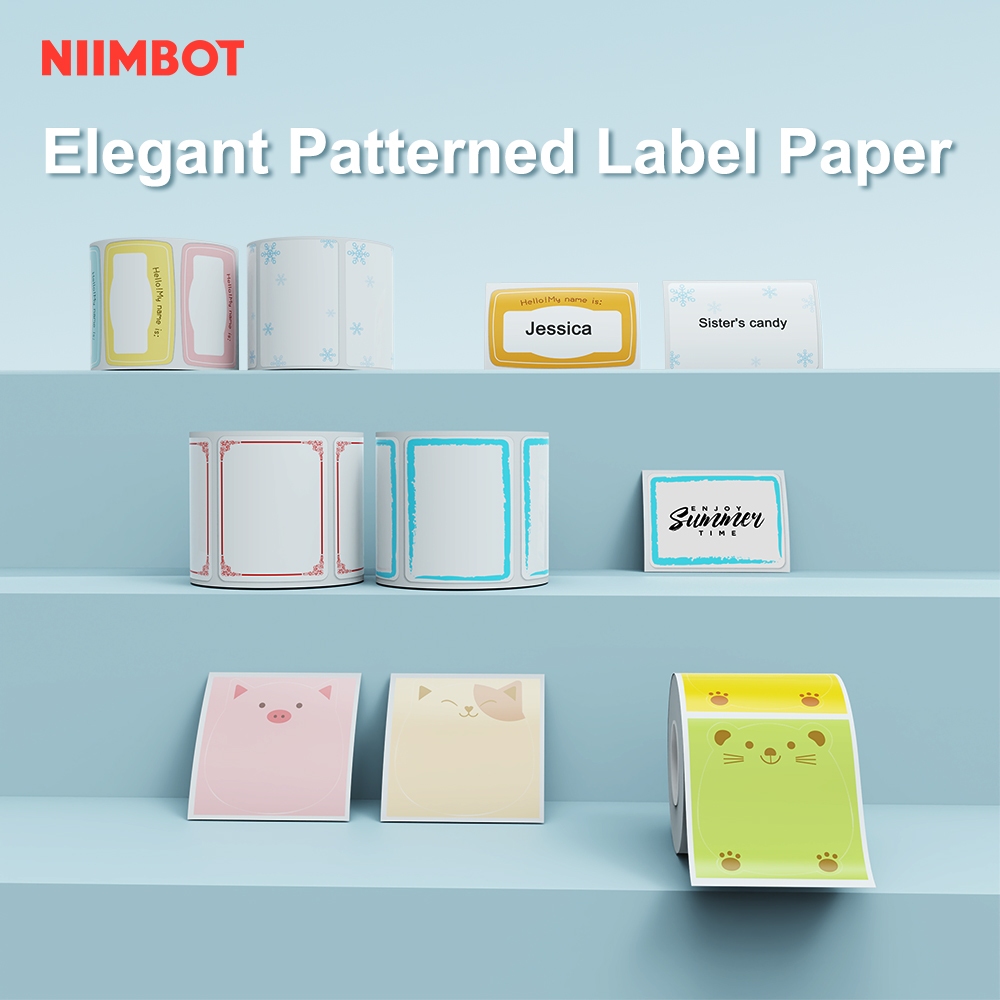 NIIMBOT B21/B1/B3S Cartoon Pattern Label Sticker, Self-Adhesive Label ...